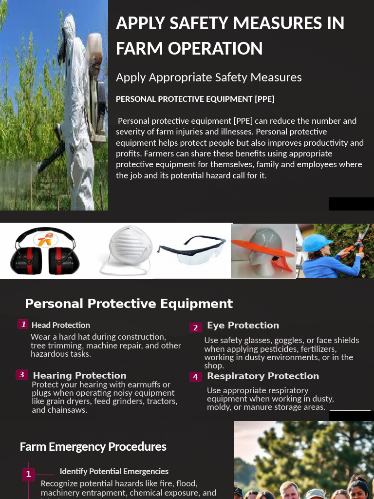 Farm Safety Measures Final | PDF | Personal Protective Equipment | Hazards