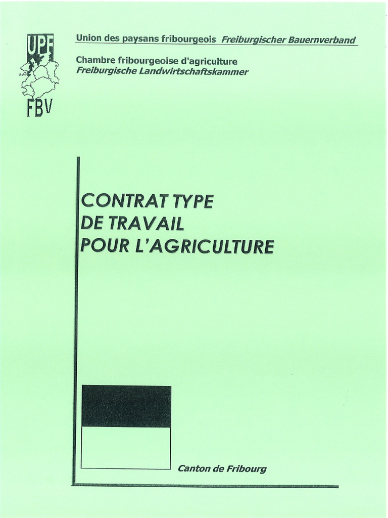 Contrat-Type de Travail Pour L'agriculture | PDF