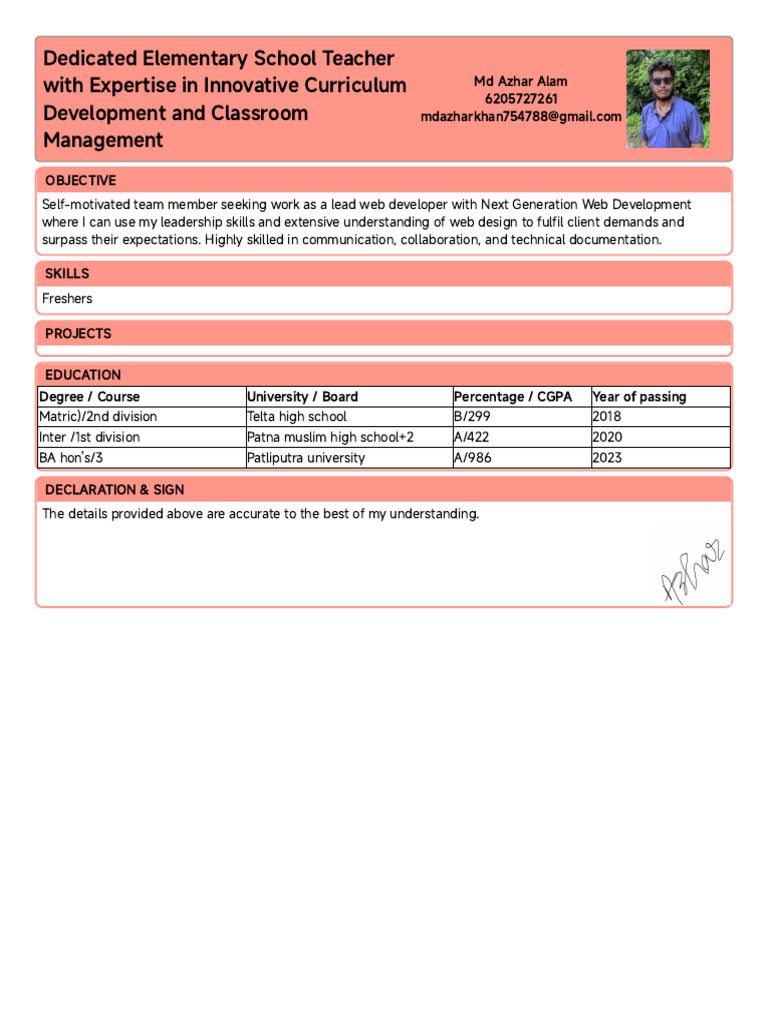 MD Azhar Alam - 1726593647089 | PDF