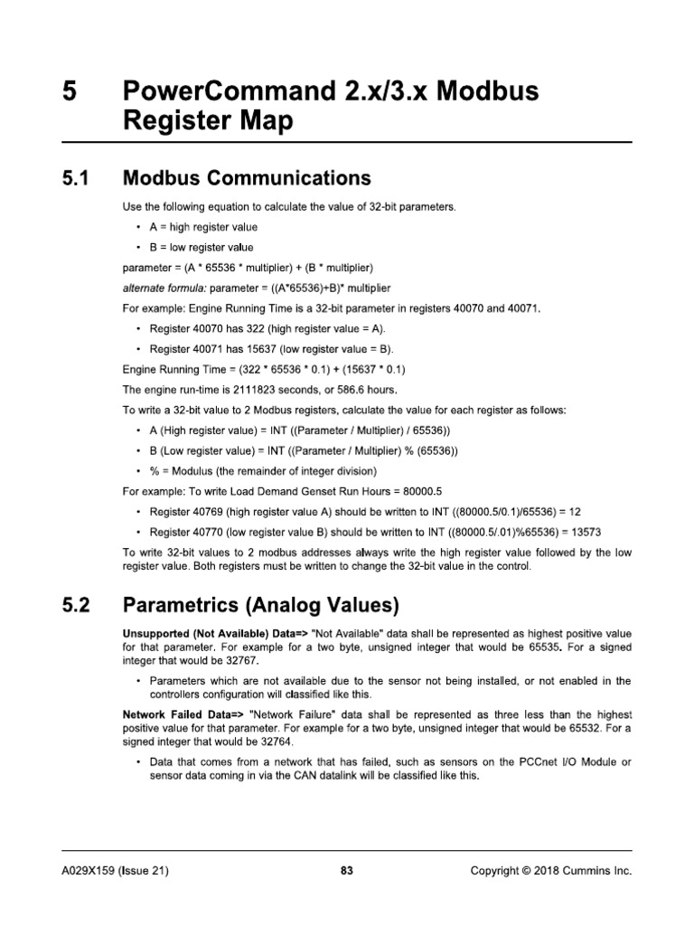 modbus rgister mapping_086e97cb-40ea-40bc-9437-5f63c4542a44 | PDF