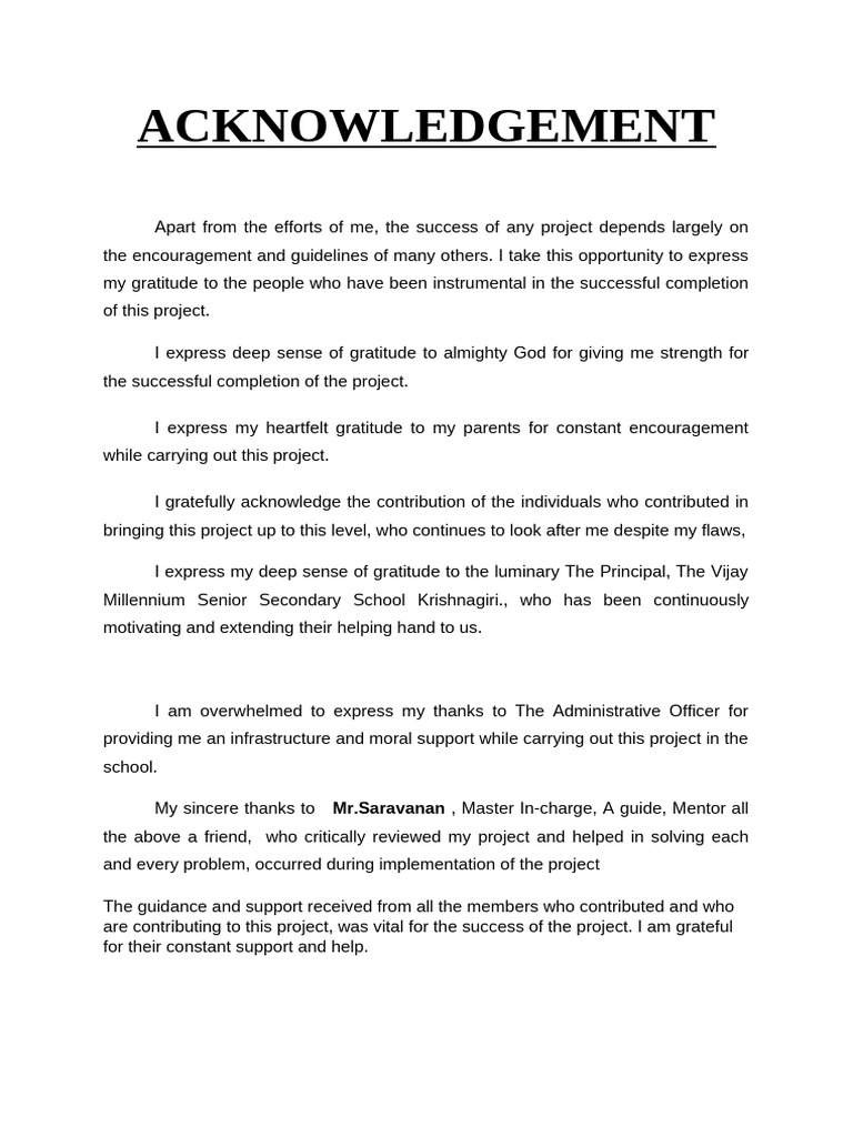 ACKNOWLEDGEMENT | PDF