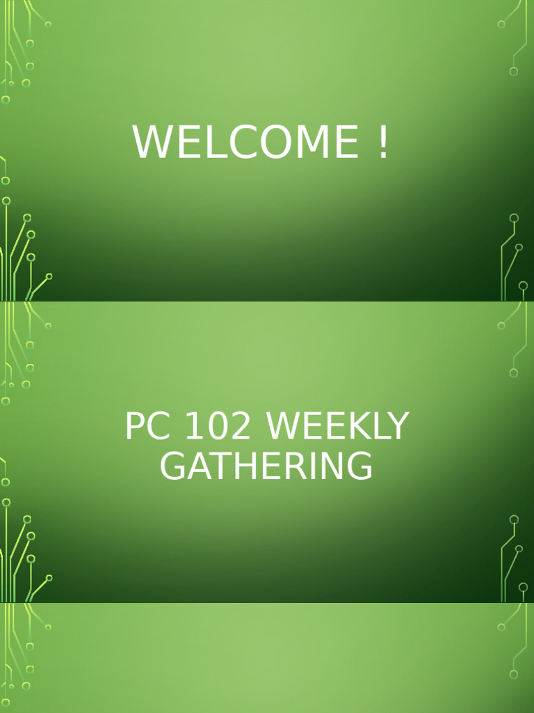 WELCOME ! | PDF