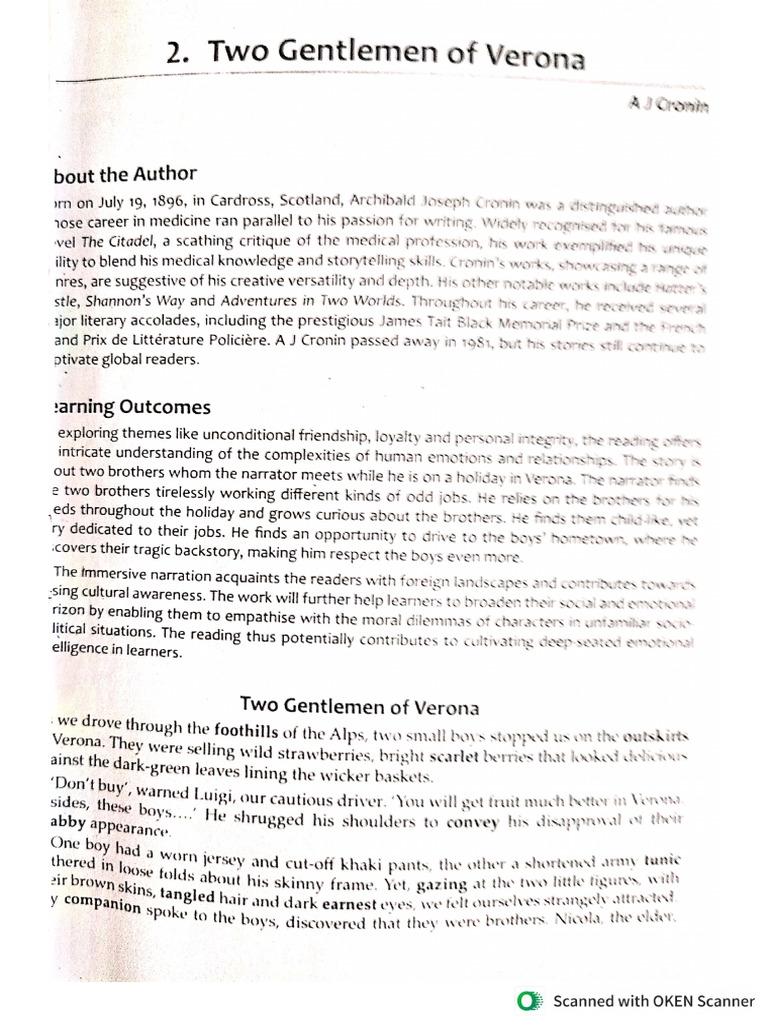 Unit 1.2.two Gentlemen of Verona | PDF