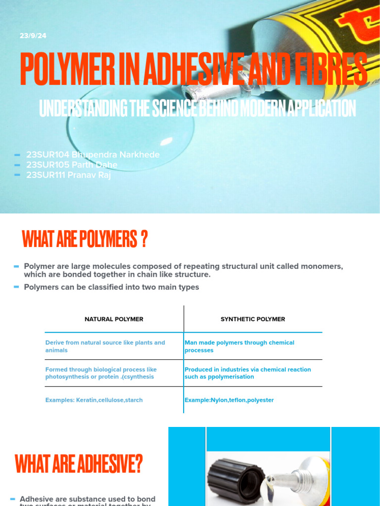 polymer | PDF | Polymers | Adhesive