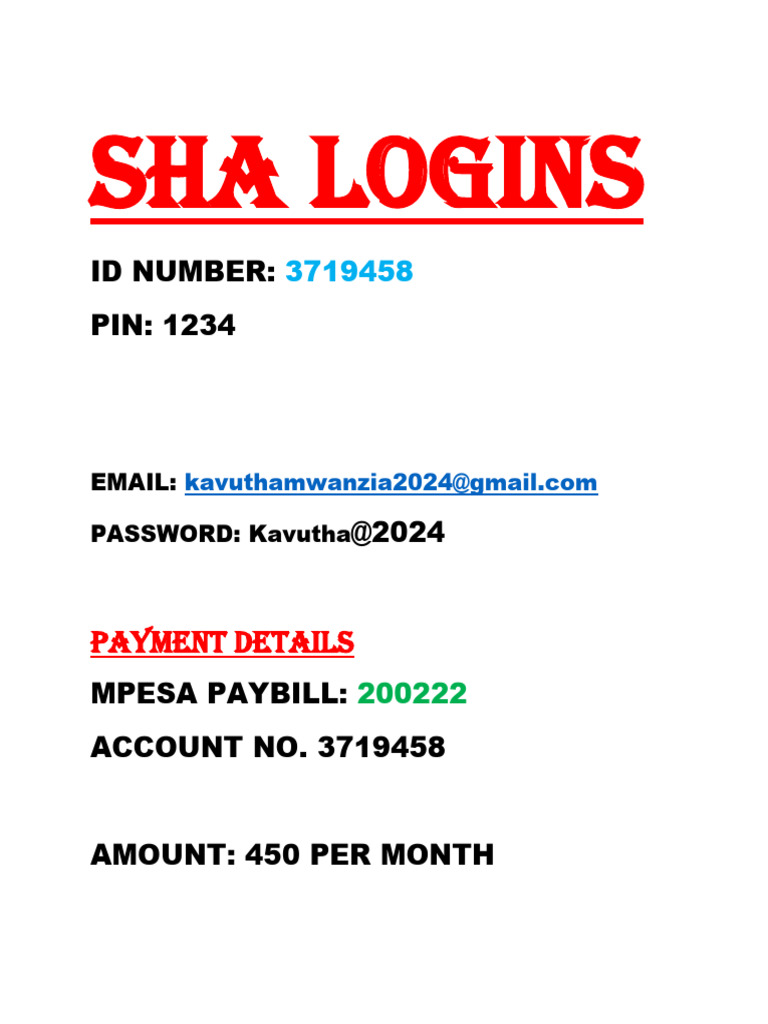 Sha Logins | PDF