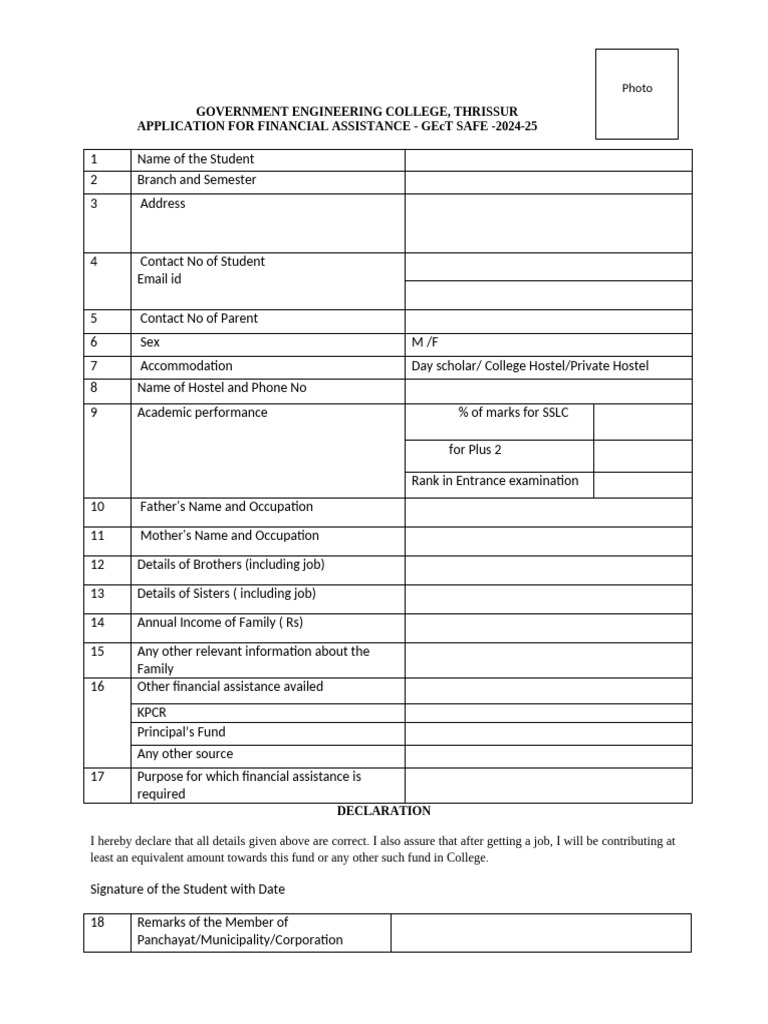 SAFE Application 2024 Admission | PDF