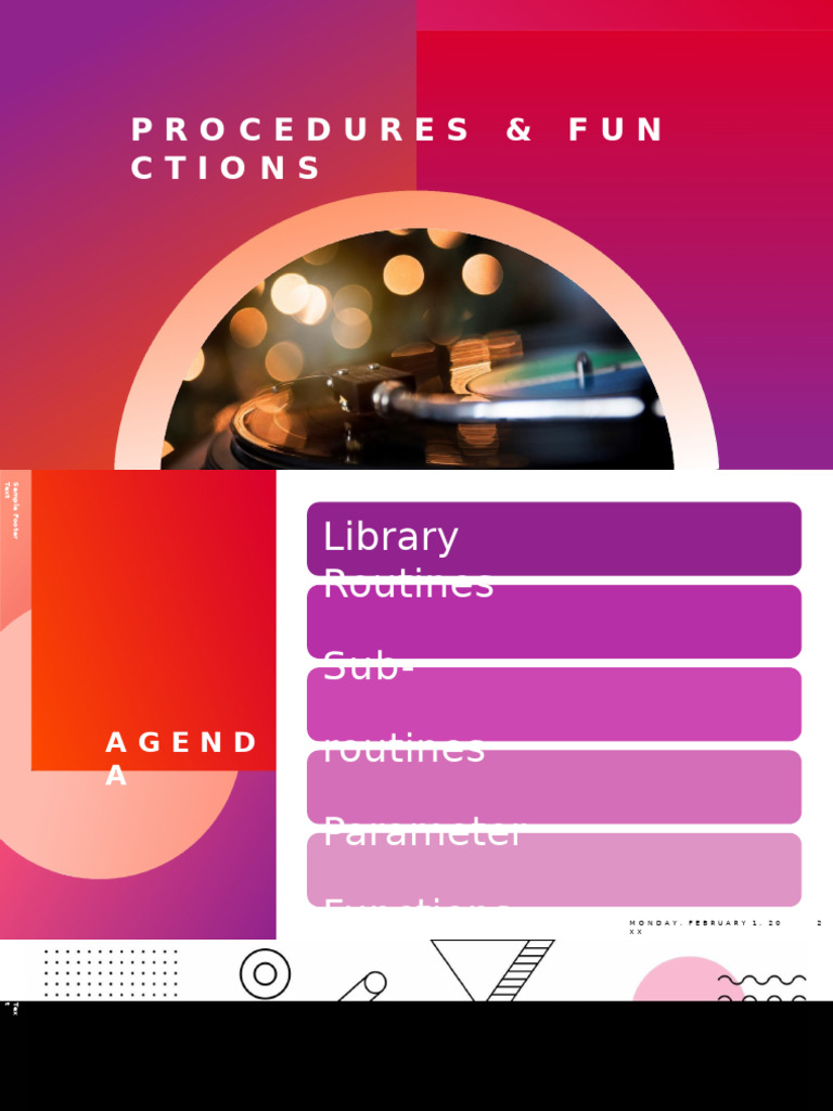 Procedures & Functions Library Routies File Handling | PDF | Parameter ...