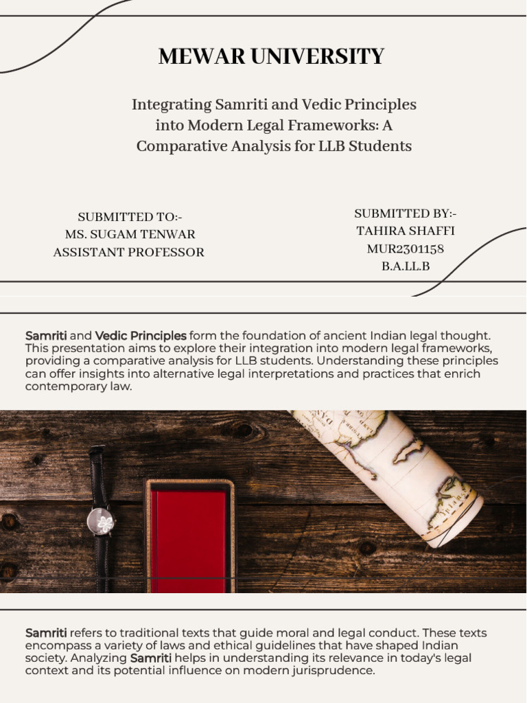 Slidesgo Integrating Samriti and Vedic Principles Into Modern Legal ...