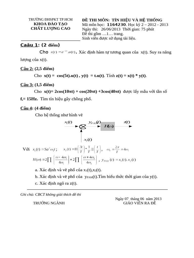 De Thi THHT Hkii 2012-2013clc | PDF