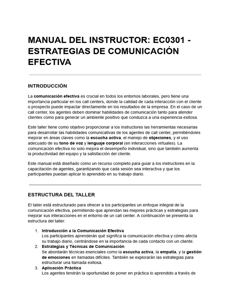 Estrategias de Comunicación en Call Centers | PDF | Centro de llamadas ...