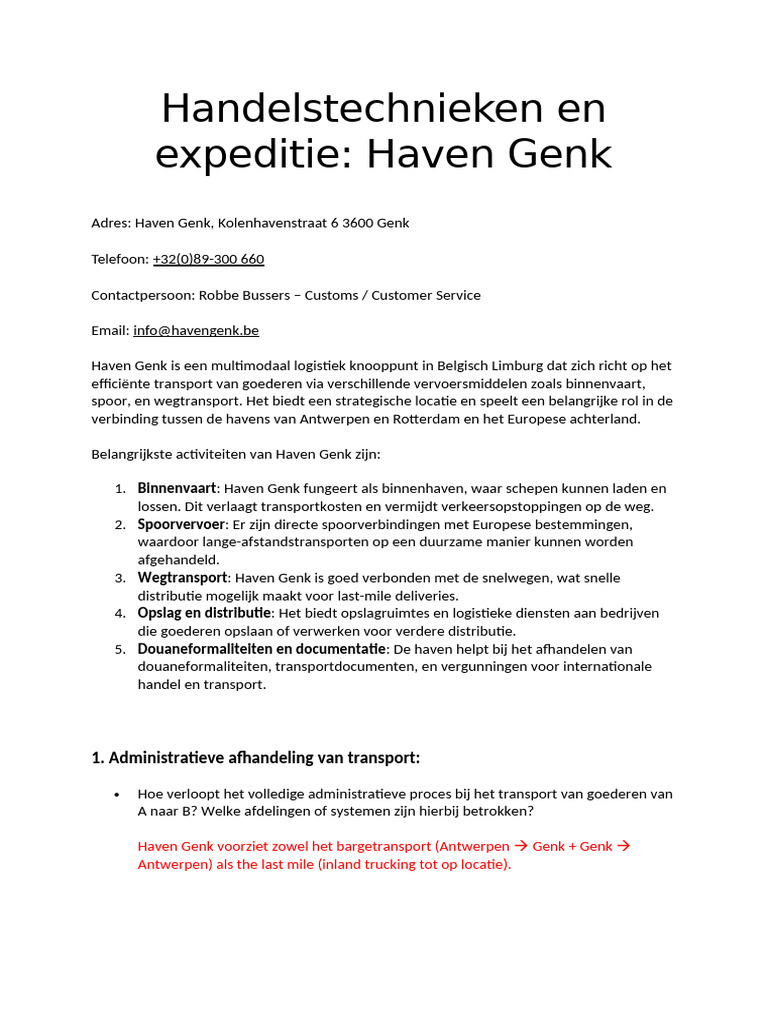 Haven genk | PDF