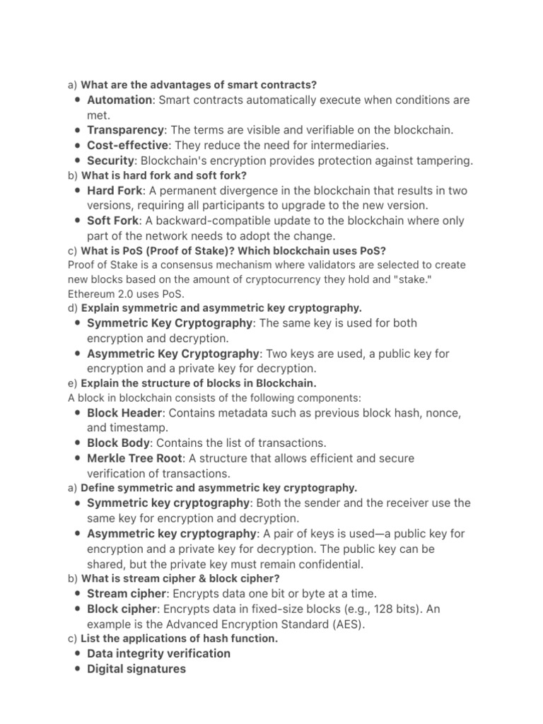 Block Chain Two Marks | PDF | Public Key Cryptography | Cryptocurrency