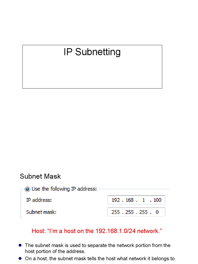 An In-Depth Exploration of IP Subnetting Concepts | PDF | Ip Address | Computer Networking