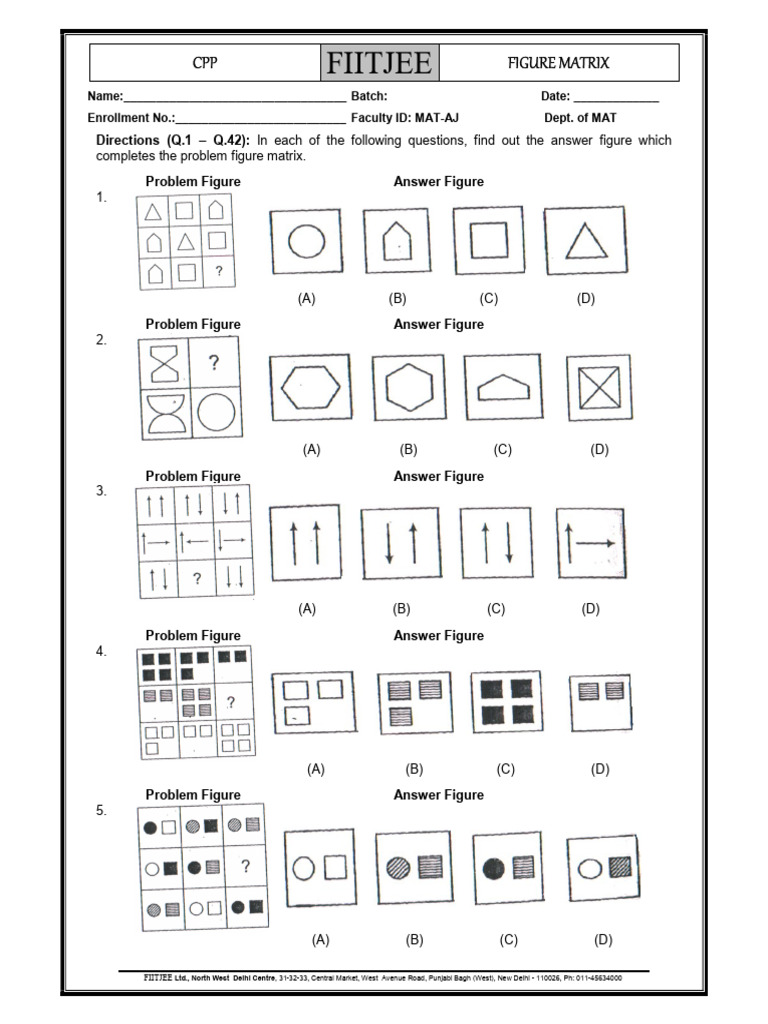 Figure Matrix CPP MAT-AJ 18.07.2018 | PDF | Delhi