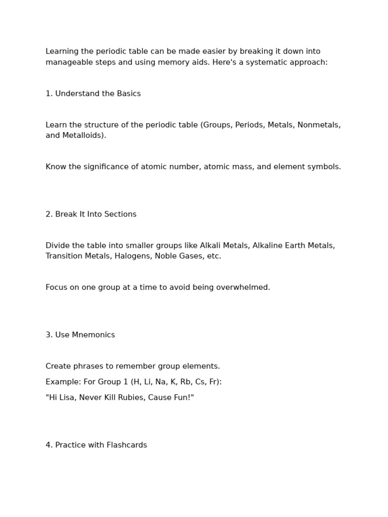 Pero Dic | PDF | Periodic Table | Chemical Elements