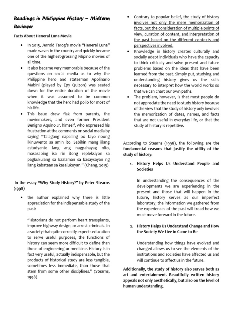 RPH Midterm Revieweer M1 2 | PDF | Primary Sources