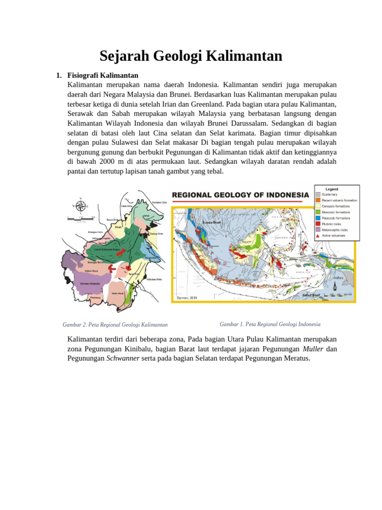 Sejarah Geologi Kalimantan | PDF
