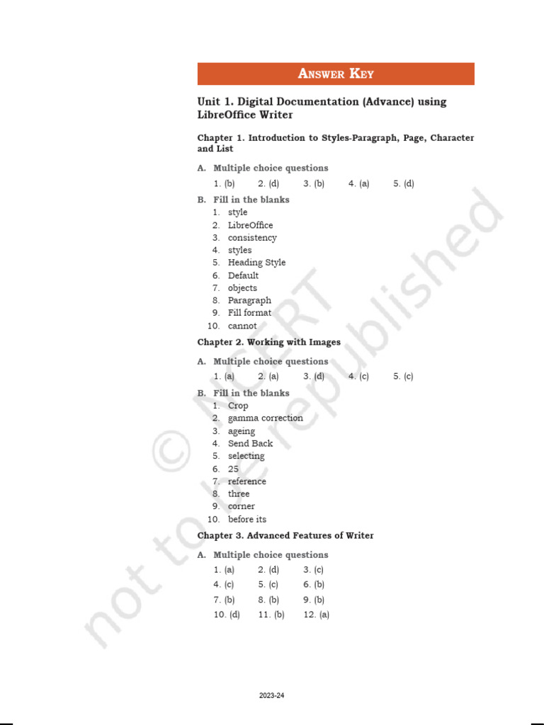 NCERT Class 10 Unit 5 Answer Key | PDF | Spreadsheet | Occupational ...