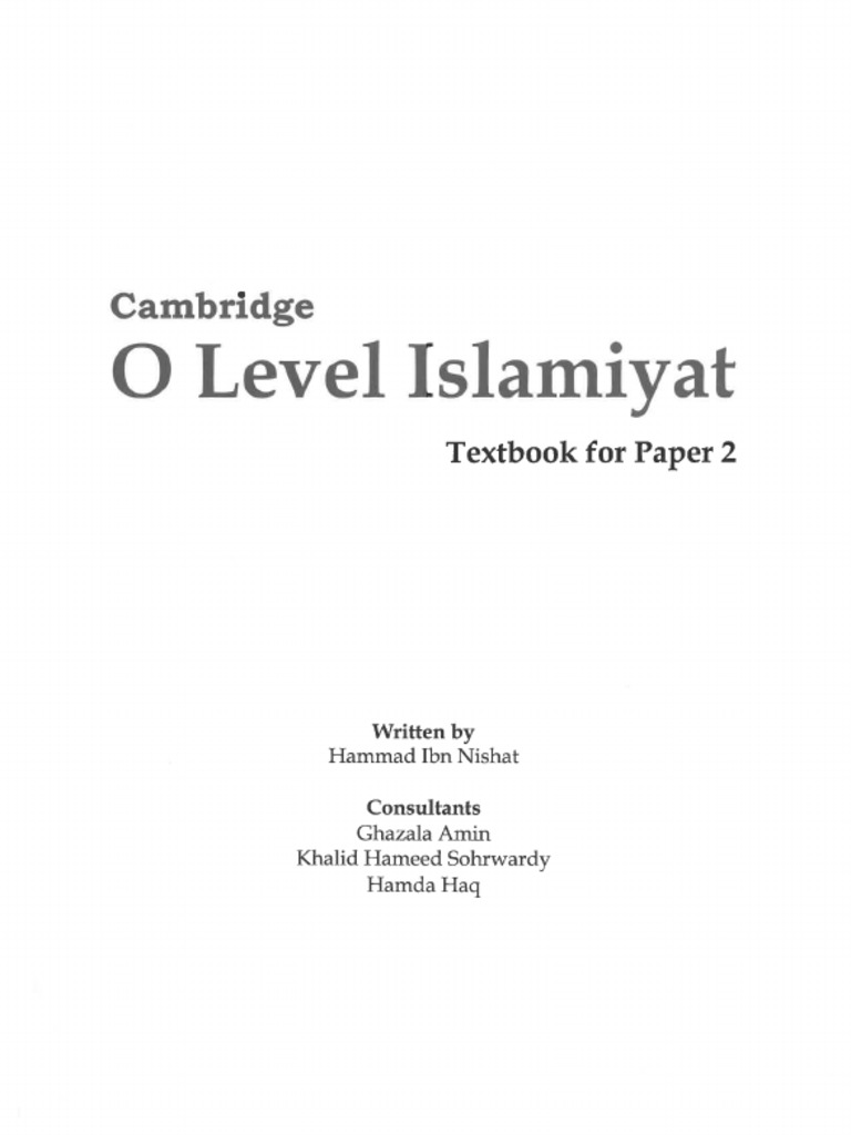 Islamiyat Paper 2 | PDF