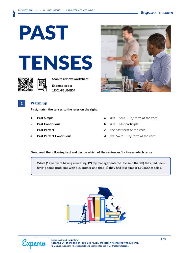 Pre-Intermediate; Past Tenses; Teacher | PDF | Perfect (Grammar ...