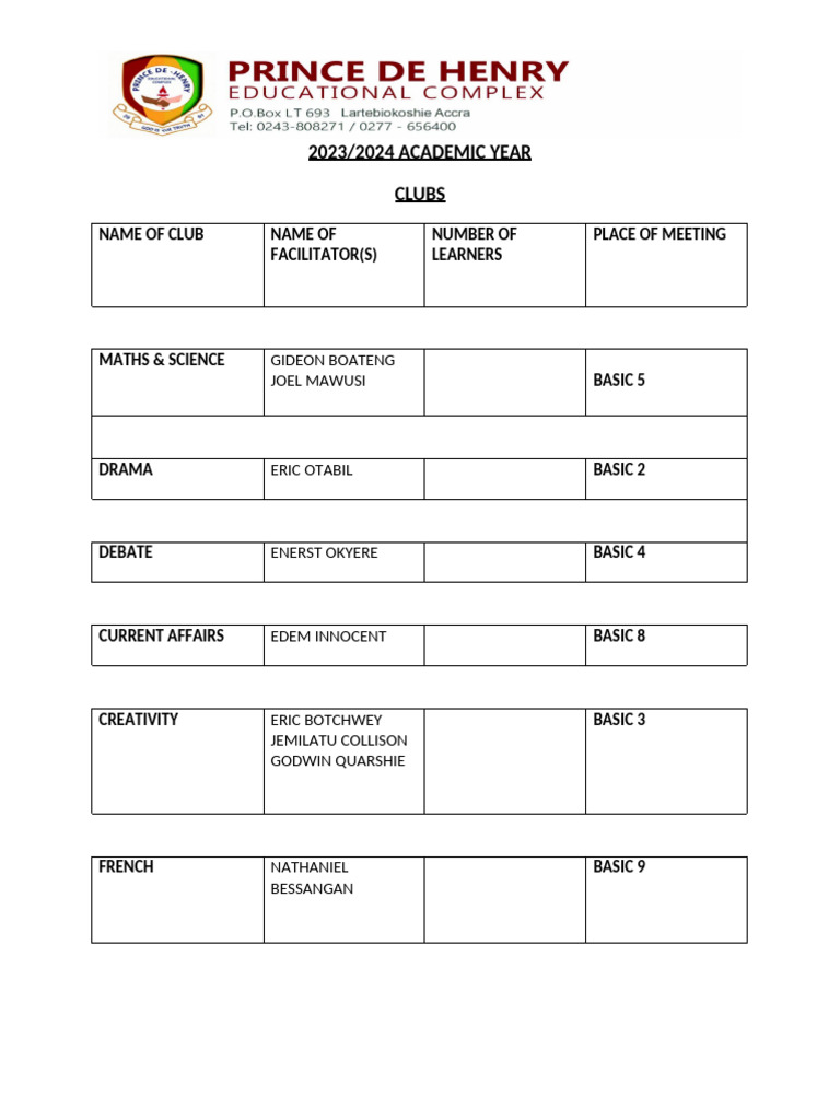 CLUBS | PDF