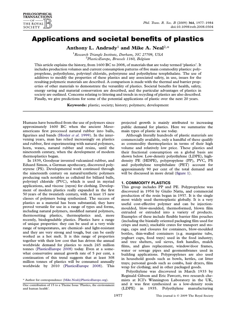 Recycling of Plastics | PDF | Plastic | Polyethylene