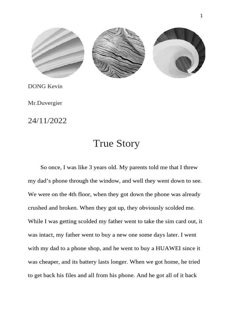 Anglais True Story | PDF