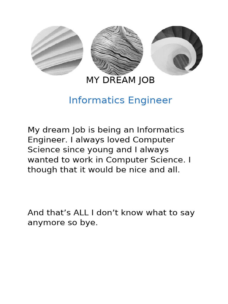 Dream Job - Engineer | PDF