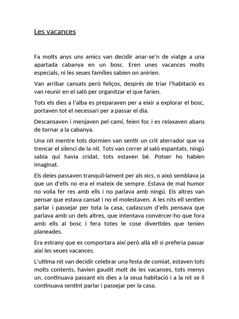 Les Vacanses | PDF