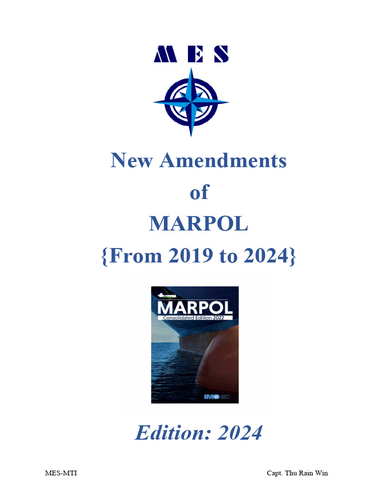 MARPOL Amendments 2019-2024 | PDF