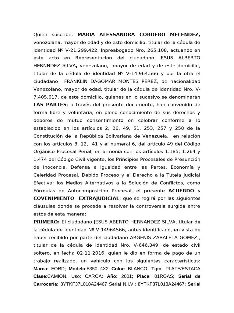 TINOCO | PDF | Documento de identidad | Ley procesal