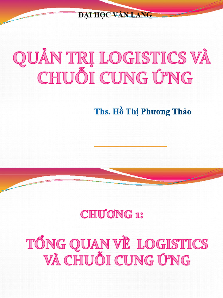 Chuong 1 - Tong Quan Logistics SCM - R | PDF