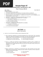 CBSE Class 10 IT Sample Paper 2025-26 | PDF | Table (Database) | Databases
