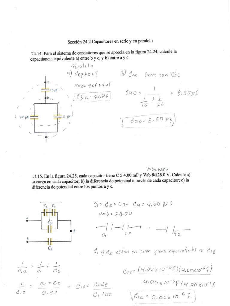 Capacitores en Serie y Paralelo | PDF