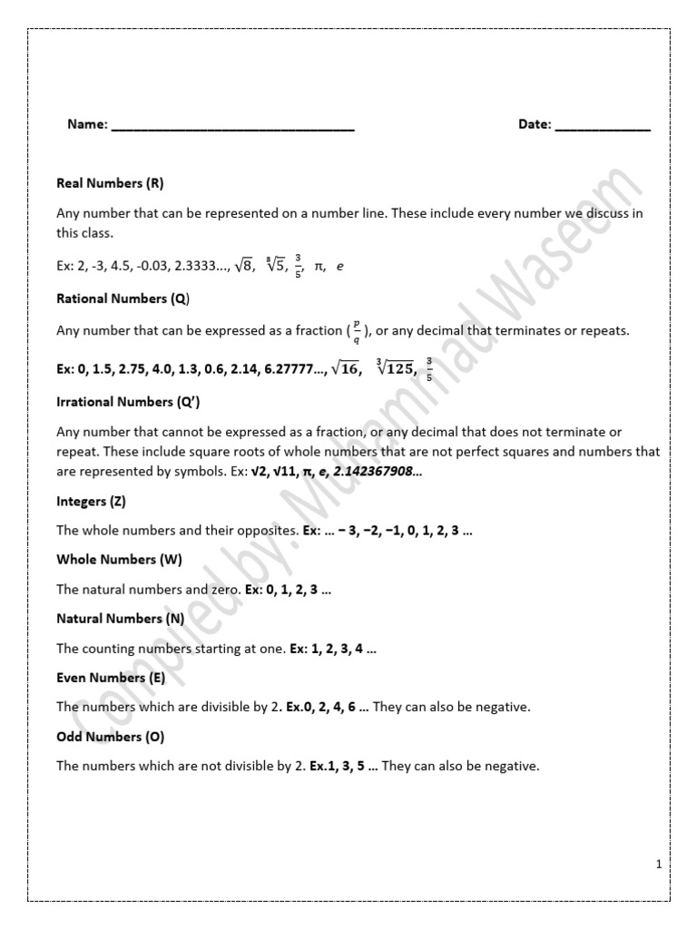 Real Numbers | PDF | Numbers | Real Number