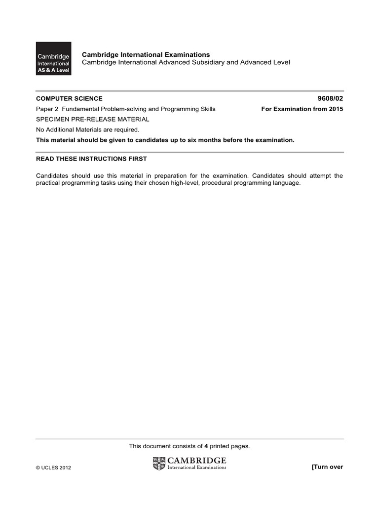 9608_y15_spm_2 | PDF | Computer File | Computer Programming