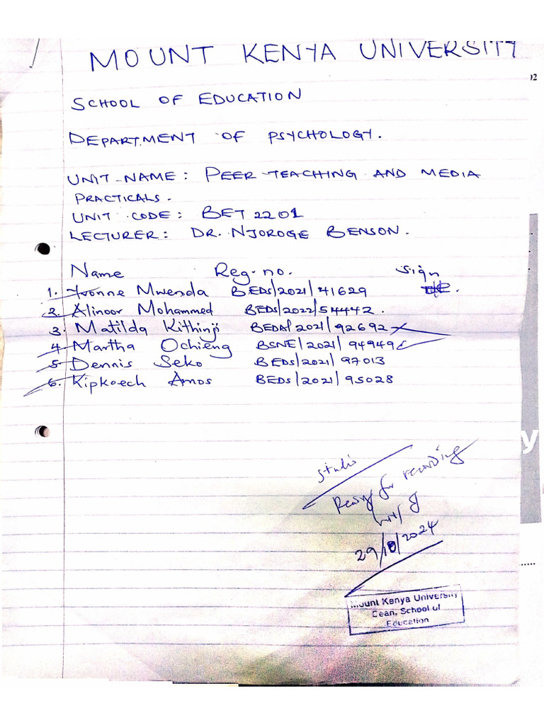 Cat 2 - Peer Teaching and Media Practical | PDF