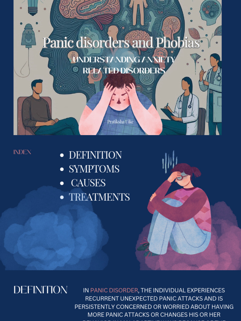 Blue and Pink Mental Health Illustrated Presentation | PDF | Anxiety ...