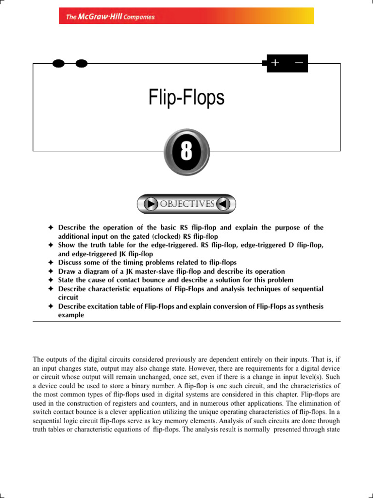 Digital Principles & Applications ---- (Chapter 8. Flip-Flops) | PDF | Logic Gate | Electronic ...