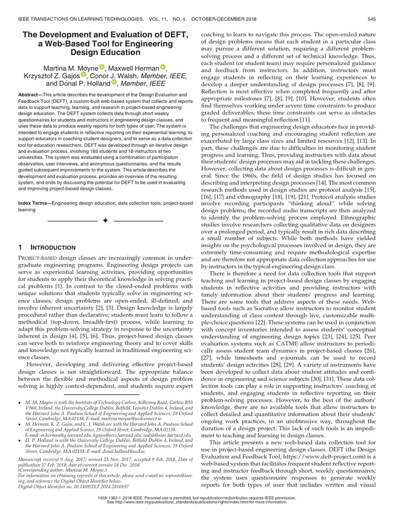 2018 Moyne TLT - The Development and Evaluation of Deft A Web-Based ...