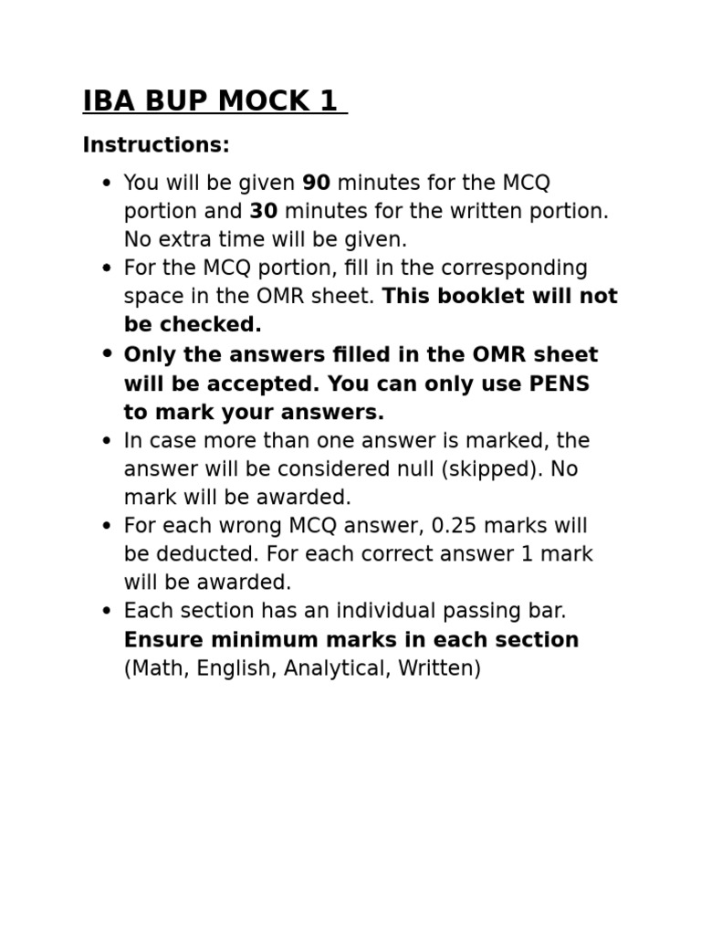 IBA-BUP-MOCK-1 | PDF | Asthma | Odds