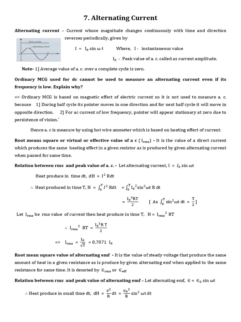 Alternating Current - 2022 | PDF | Transformer | Inductance