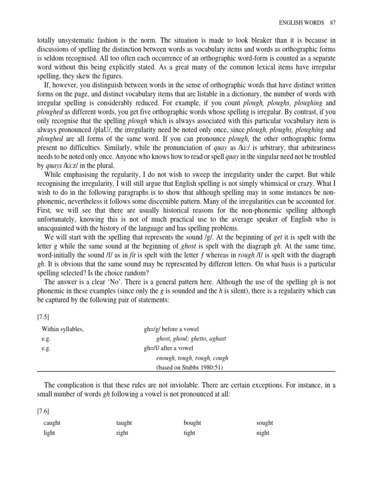 Francis_Katamba_English_Words-36 | PDF | English Language | Vowel