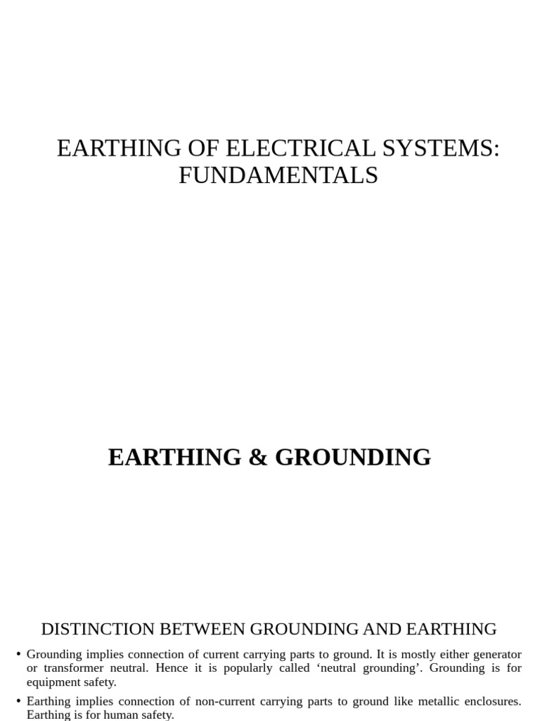 Earthing Fundamentals | PDF | Soil | Electrical Resistivity And Conductivity