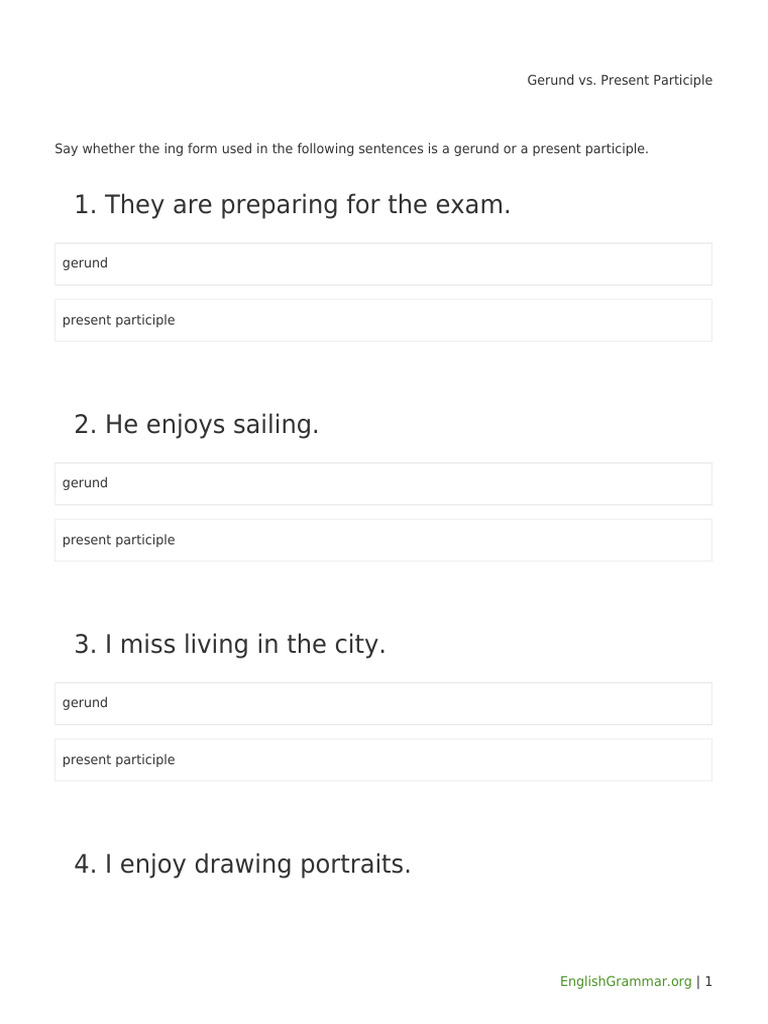 Gerund vs. Present Participle | PDF | Language Mechanics | Languages