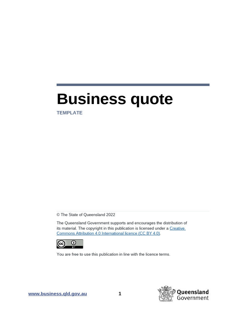 Business Quote Template | PDF