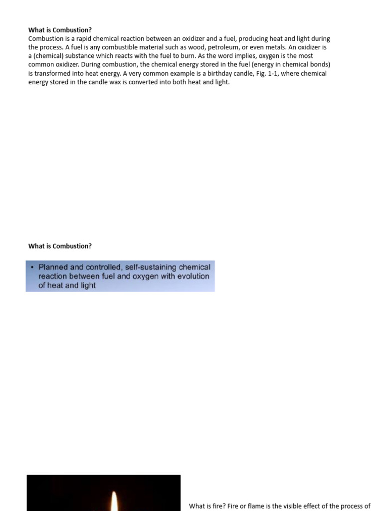 Combustion Lecture 1.pptx 2 | PDF | Combustion | Fires
