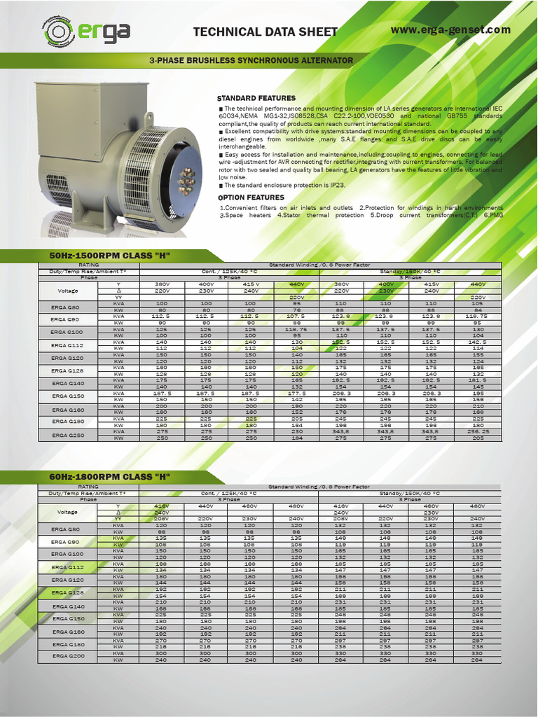 Erga 80-200ENG | PDF | Mains Electricity | Electrical Equipment
