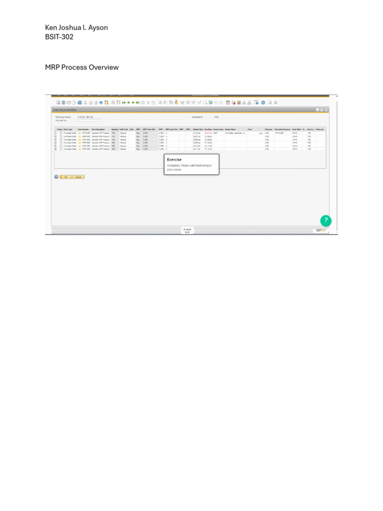 Ayson - CH 8 MRP Materials Resource Planning | PDF