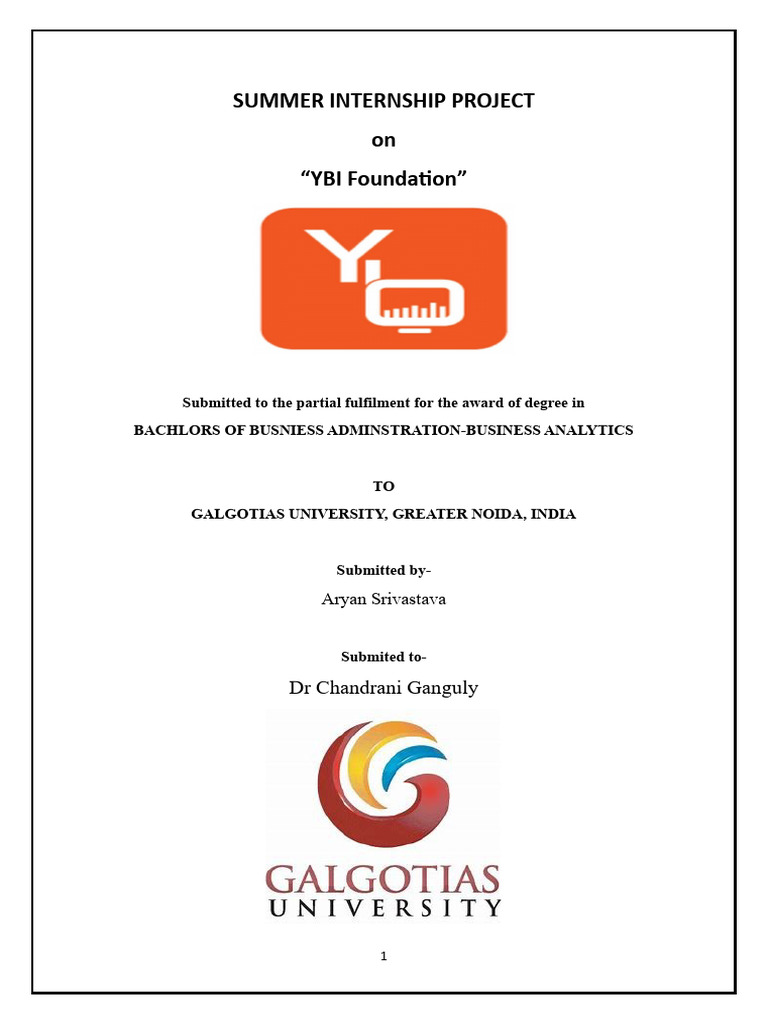 YBI Final Report | PDF | Business Analysis | Risk Management